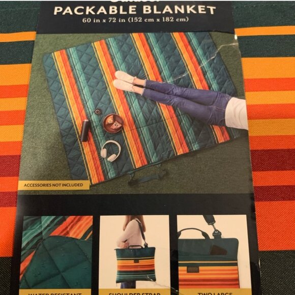 Pendleton | Other | Pendleton Outdoor Packable Tote Blanket Waterproof Pockets Picnic Os 6 X 72 ...